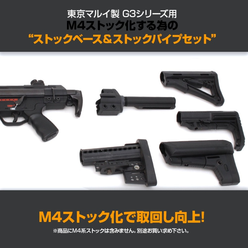 LAYLAX/FIRST FACTORY - Tokyo Marui G3 Stock Base Neo & Stock Pipe Set